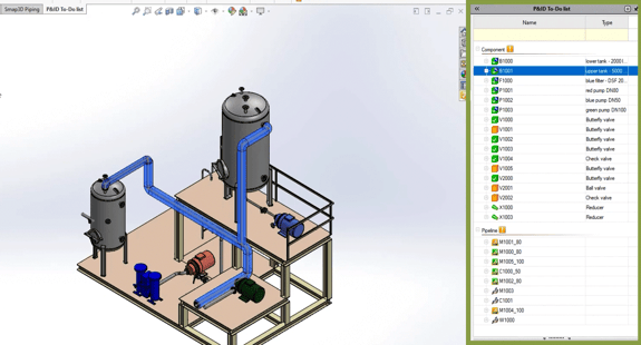 Smap3D Piping: Add-in for CAD-integrated 3D piping